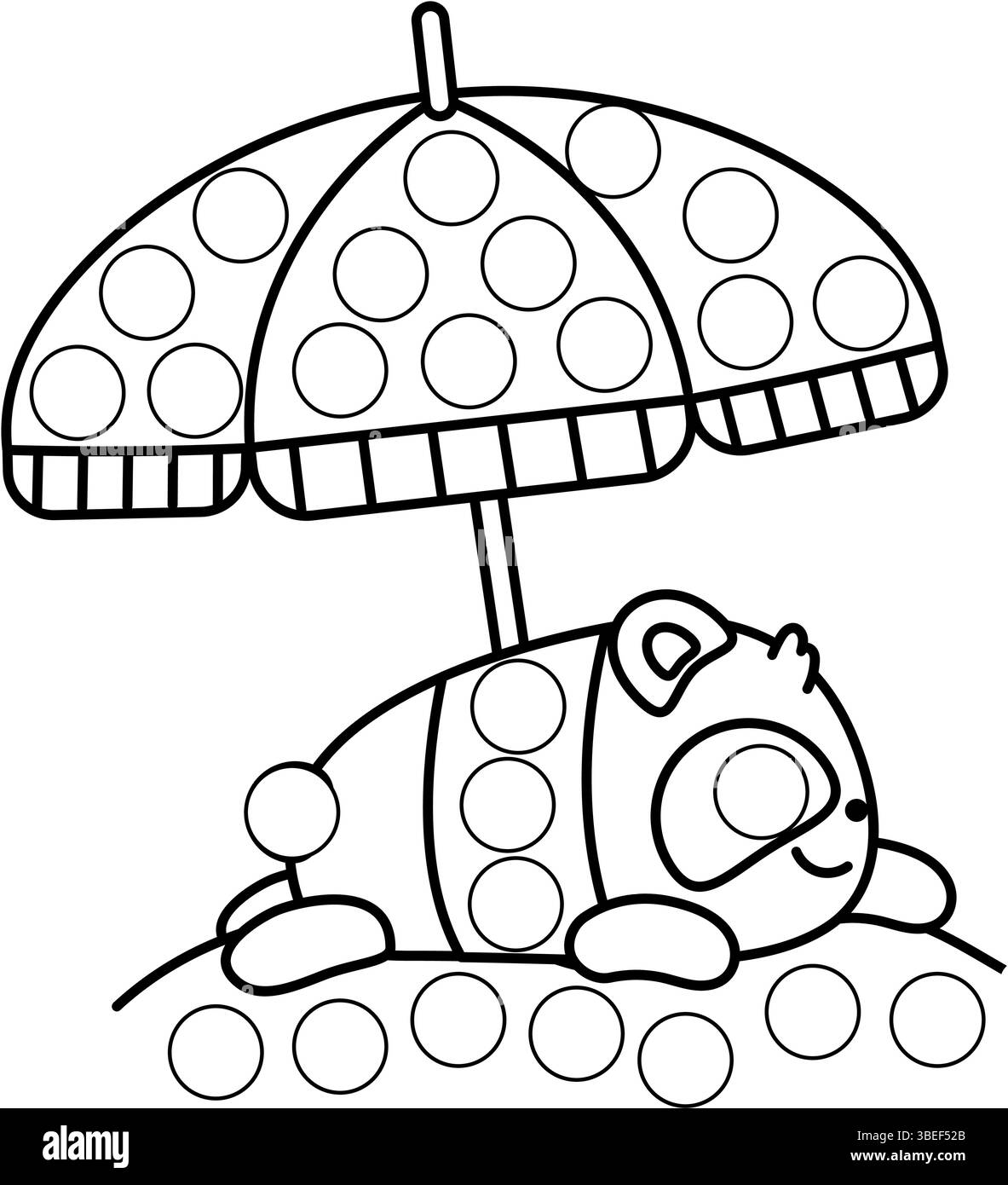 Dot markers pages with animal, vector outline illustration Stock Vector ...