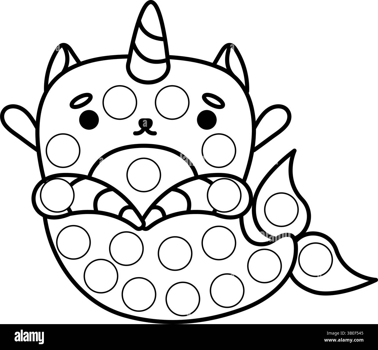 Dot markers pages with animal, vector outline illustration Stock Vector ...