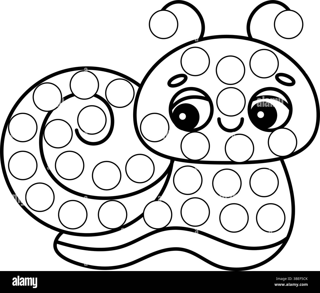 Dot markers pages with animal, vector outline illustration Stock Vector ...