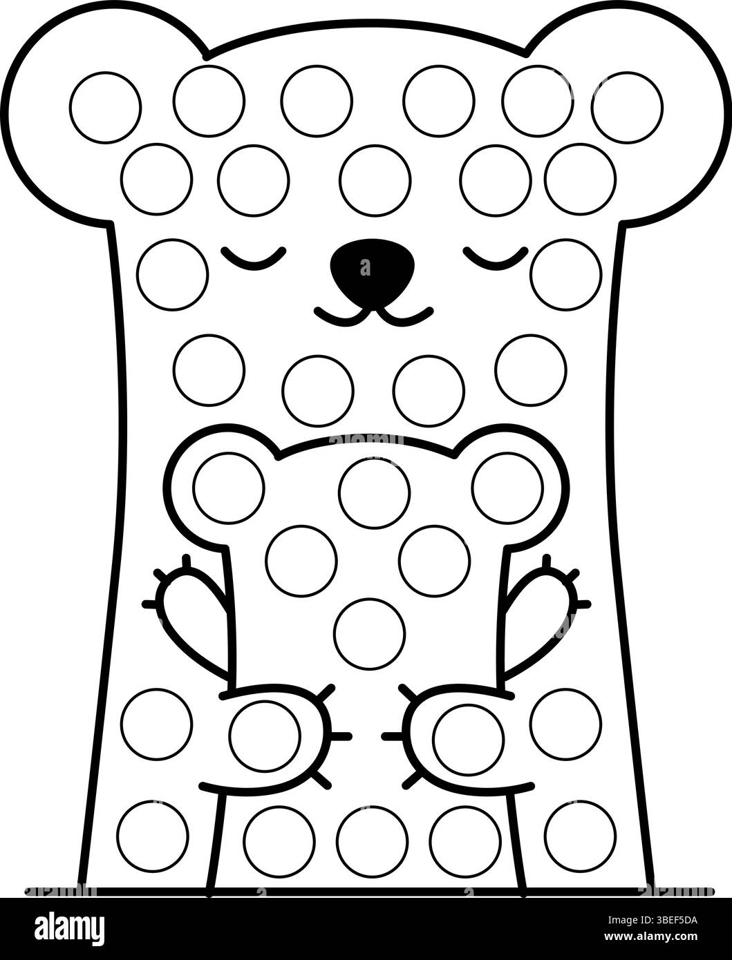Dot markers pages with animal, vector outline illustration Stock Vector ...