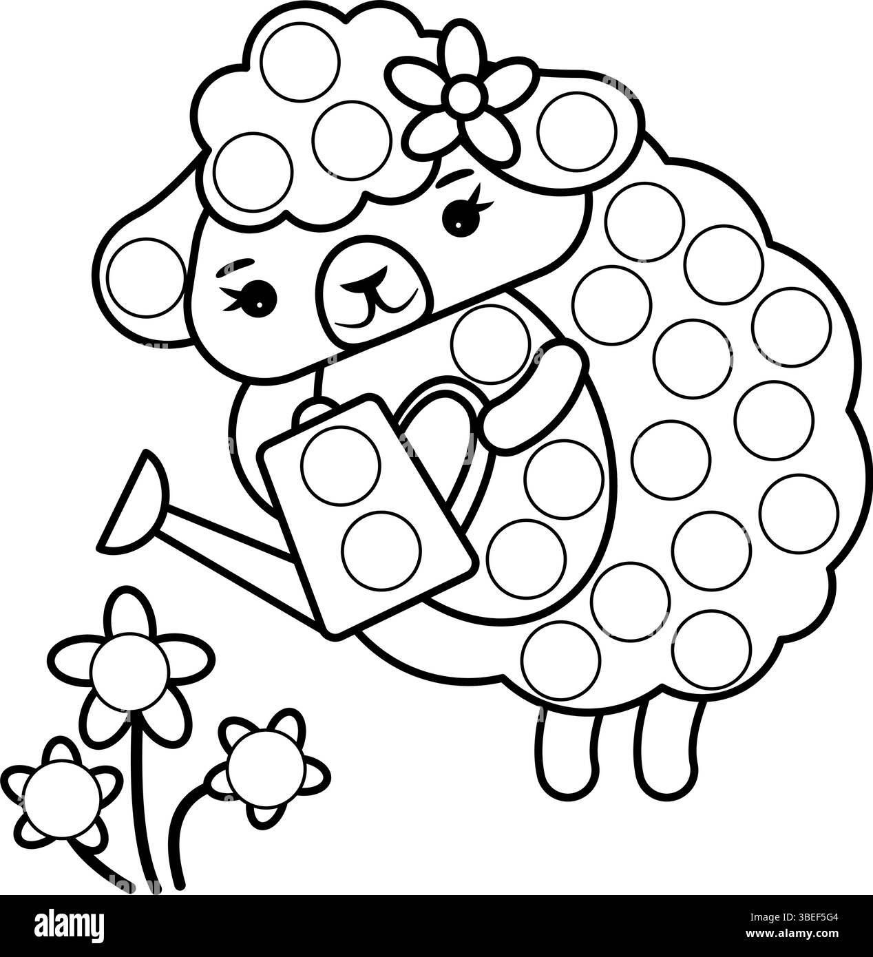 Dot markers pages with animal, vector outline illustration Stock Vector ...