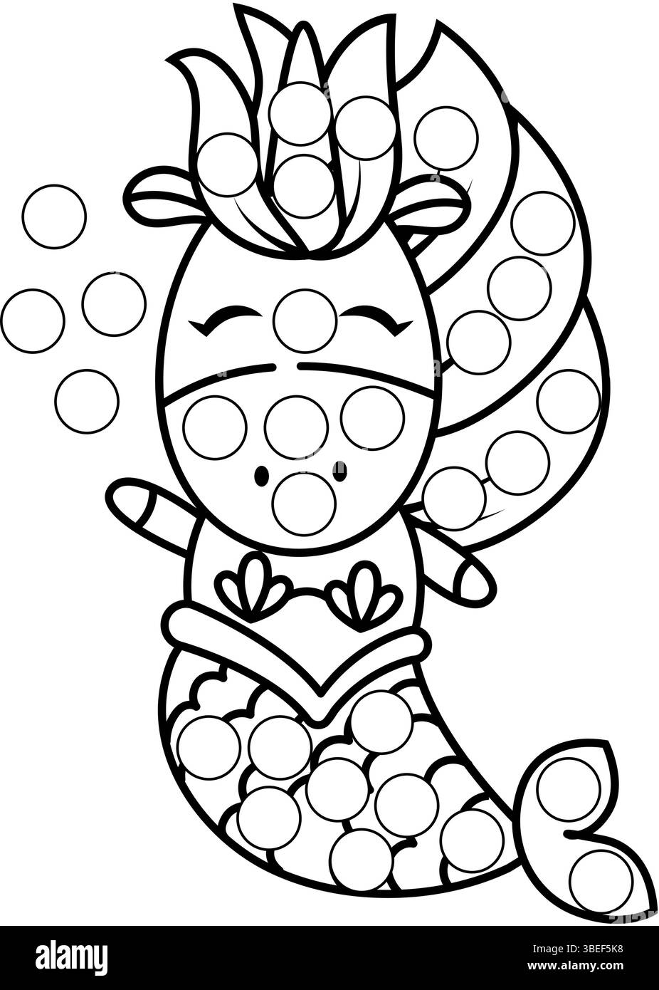 Dot markers pages with animal, vector outline illustration Stock Vector ...