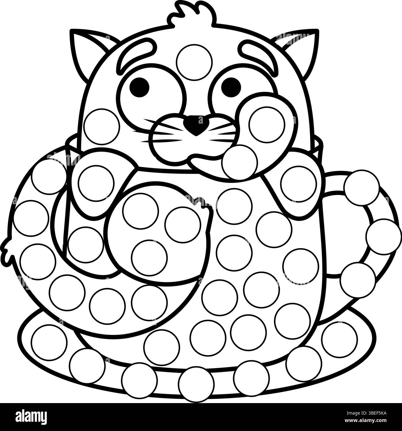 Dot markers pages with animal, vector outline illustration Stock Vector ...