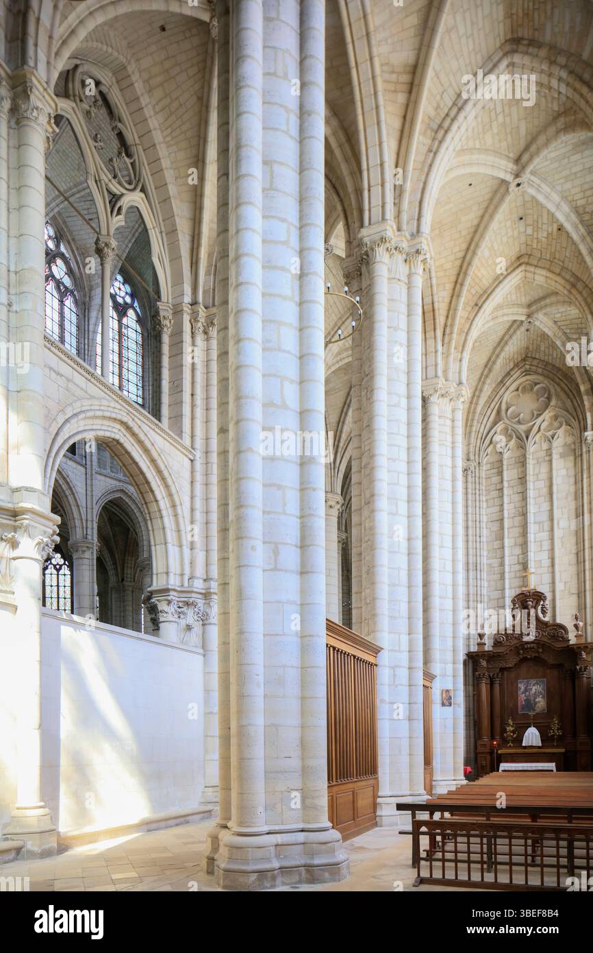 Kathedrale Cathedrale Saint-Etienne im Stil der Gotik, Meaux ...