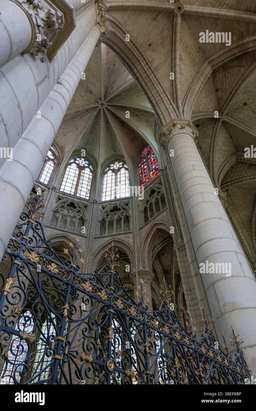 Kathedrale Cathedrale Saint-Etienne im Stil der Gotik, Meaux ...