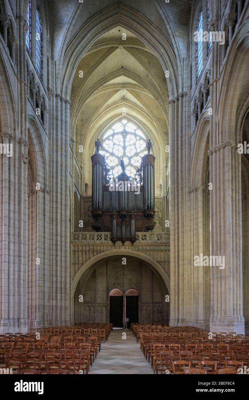Kathedrale Cathedrale Saint-Etienne im Stil der Gotik, Meaux ...