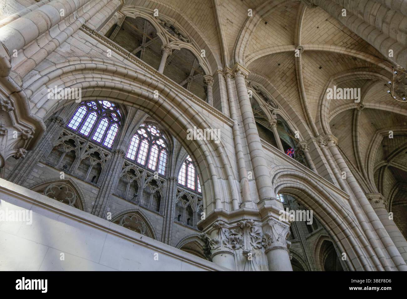 Kathedrale Cathedrale Saint-Etienne im Stil der Gotik, Meaux ...