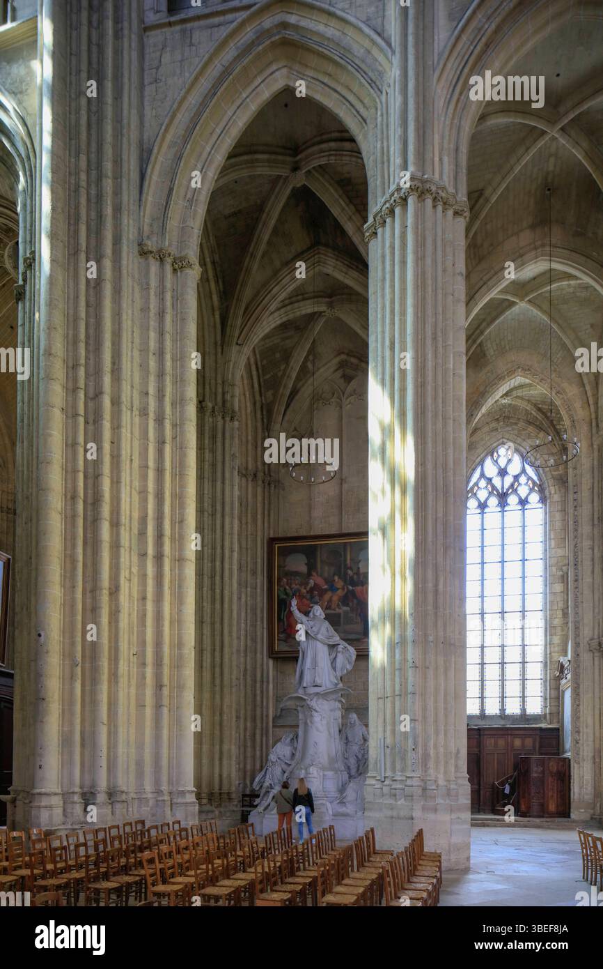 Kathedrale Cathedrale Saint-Etienne im Stil der Gotik, Meaux ...