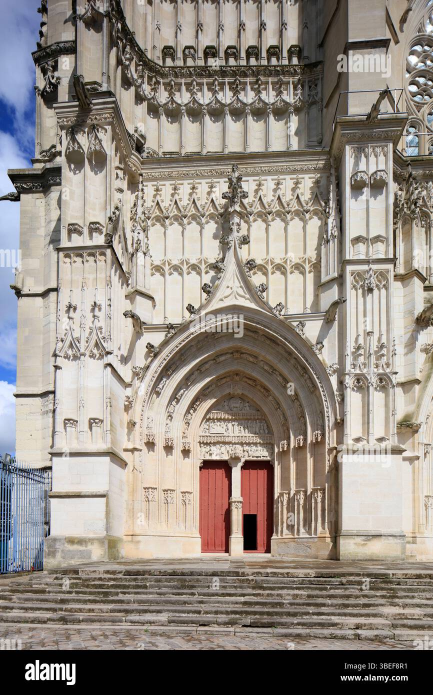Kathedrale Cathedrale Saint-Etienne im Stil der Gotik, Meaux ...