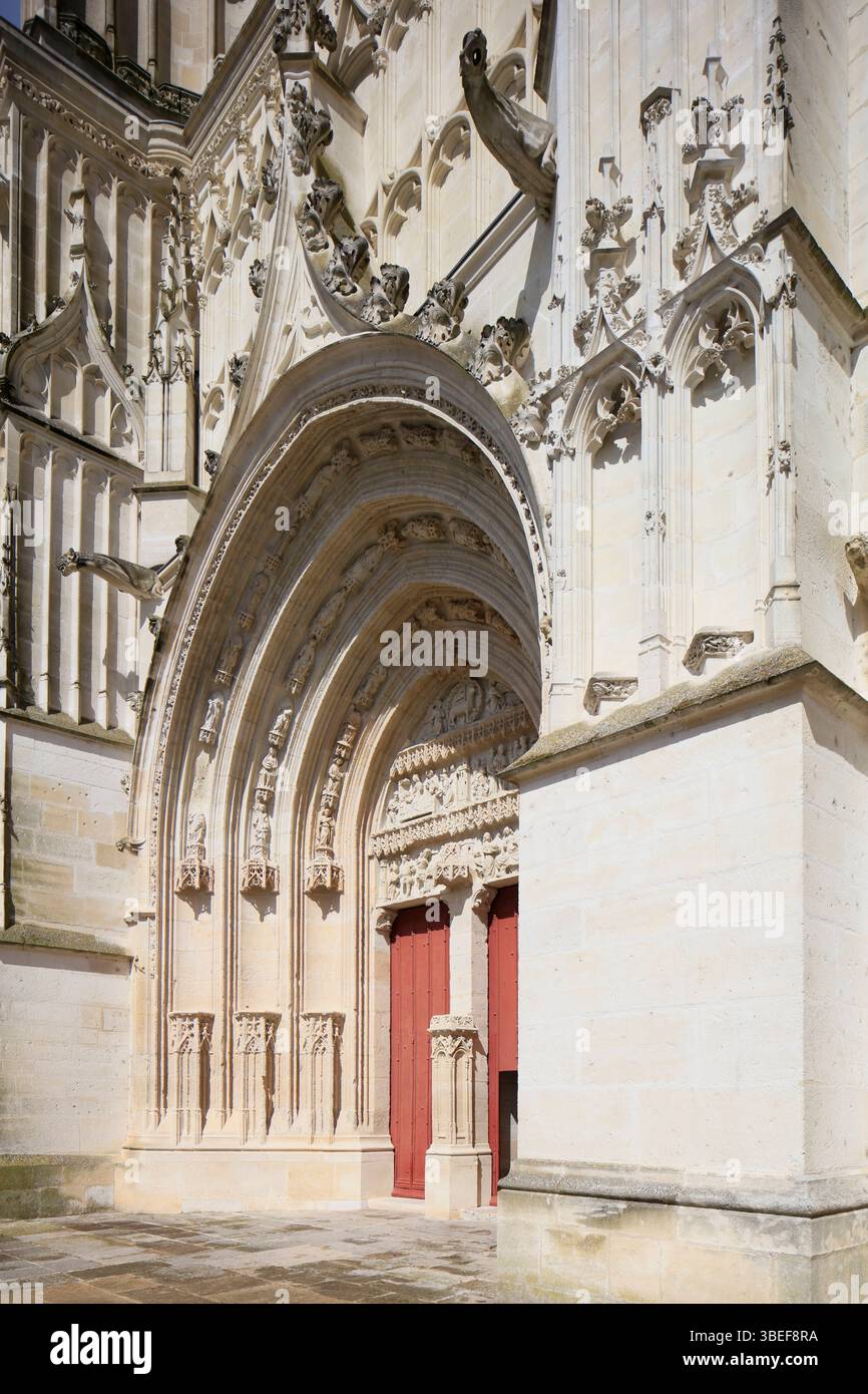 Kathedrale Cathedrale Saint-Etienne im Stil der Gotik, Meaux ...