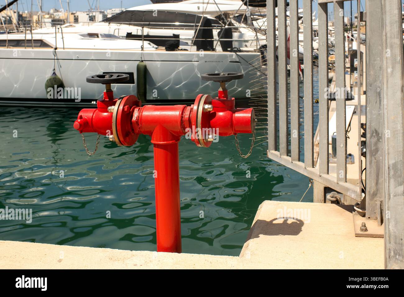 Sea marine fire protection hydrant in mediterranean sea Stock Photo - Alamy