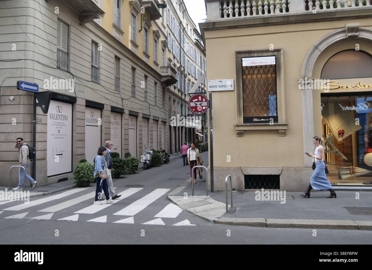 Milan, Italy. 29th May, 2025. Via Montenapoleone Milan, the ZTL has ...