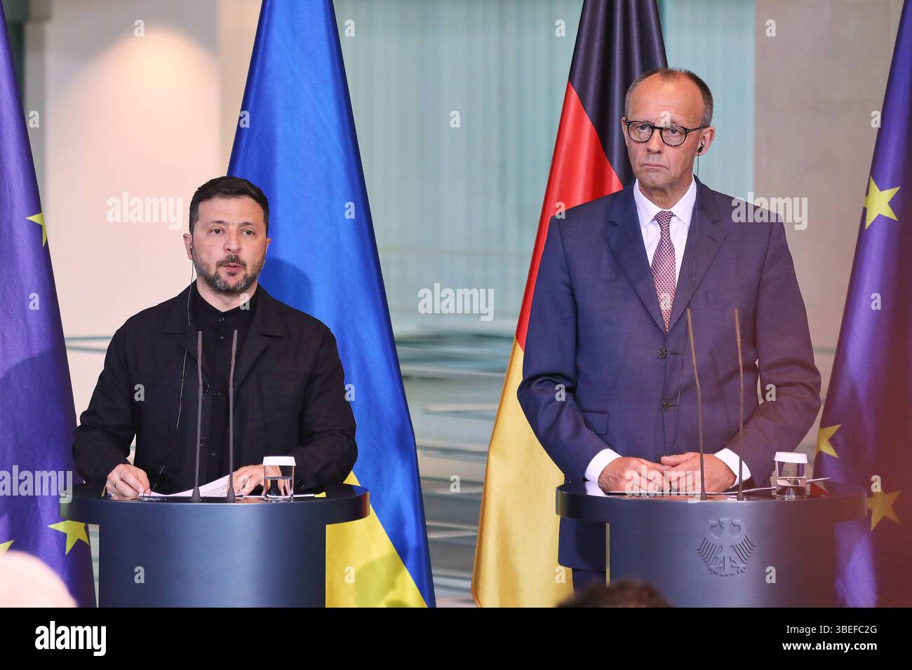 Berlin, Deutschland, 28.05.2025: Bundeskanzleramt: Besuch des ukrainischen Präsidenten ...