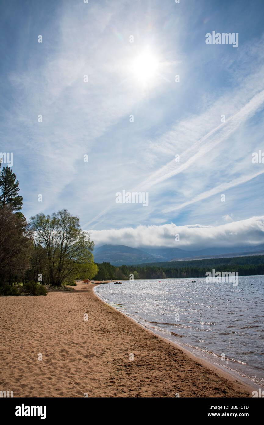 Loch Morlich with its sandy beach and forest trails—an iconic Highland ...