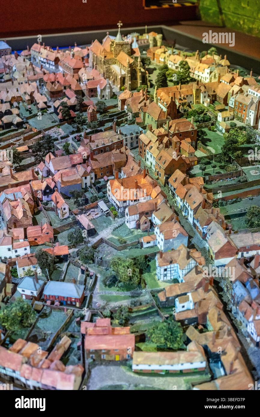 Rye, May 22nd 2025: Model of Rye at the local visitor centre Stock ...
