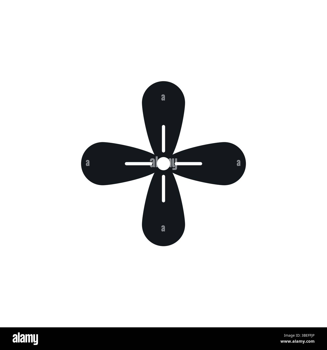 Fan blade vector propeller icon. Ship blade fan turbine airplane logo ...