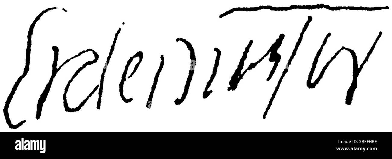 Reproduction of the signature of Hungarian artist Viktor Erdei, created ...