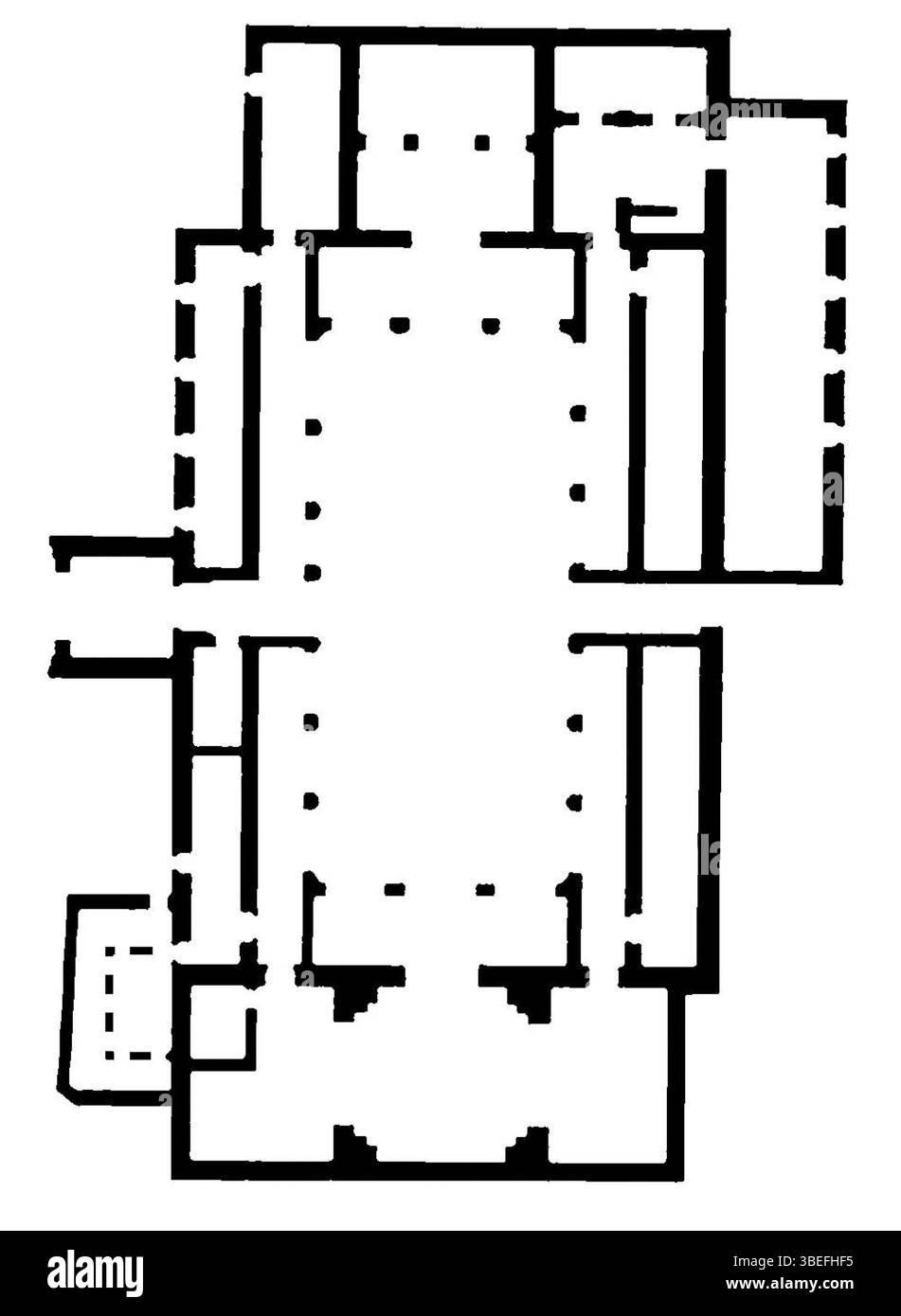 A floor plan of the Tashfiniya Madrasa in Tlemcen, Algeria, drawn by ...