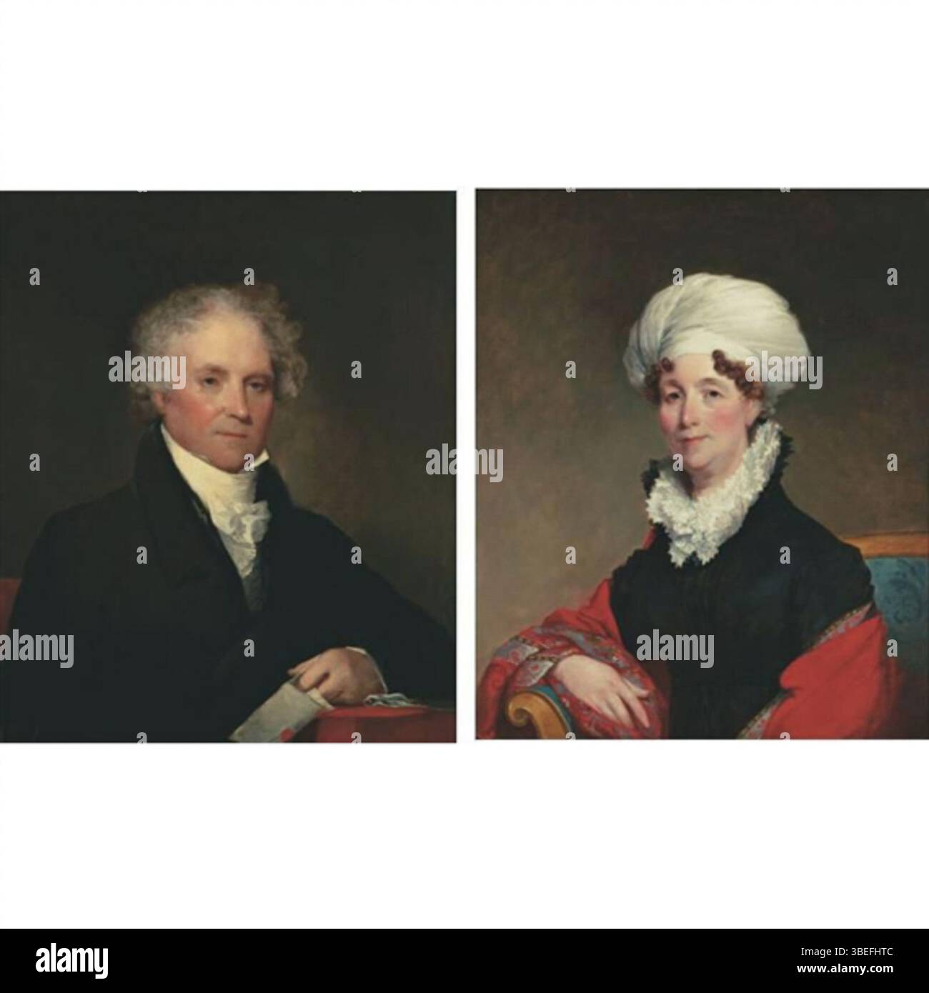 Gilbert Stuart's 1824 portrait of John Haven and Ann Woodward Haven is ...