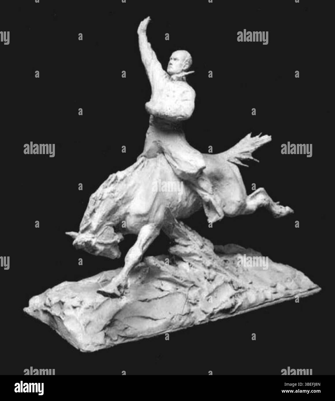 This equestrian portrait of Benito Mussolini, sculpted by Paul ...
