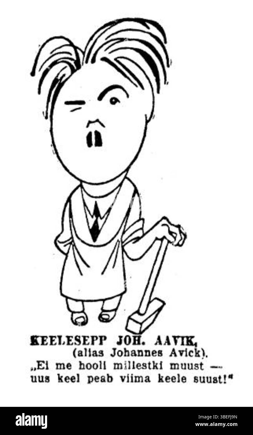 A 1930 portrait of Johannes Aavik, a prominent Estonian figure ...