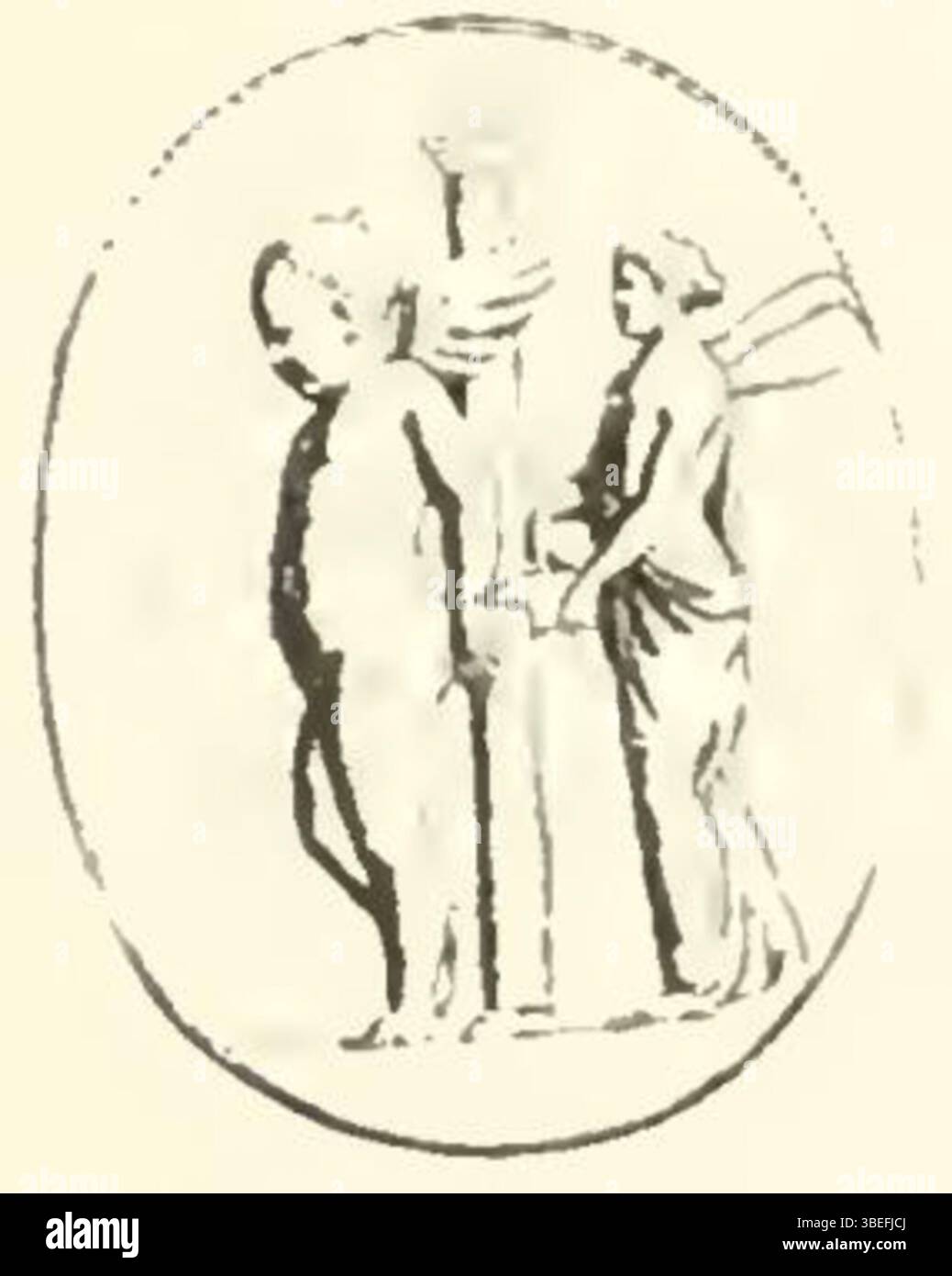 This ancient Roman gem engraving, reproduced from an 18th-century ...