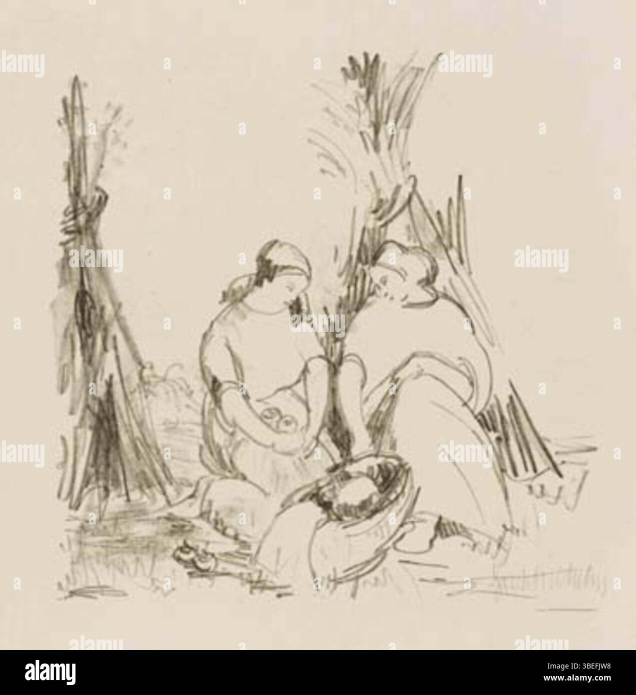 *Field Workers* (1919) by Grete Wilhelm (1887–1942) depicts workers in ...