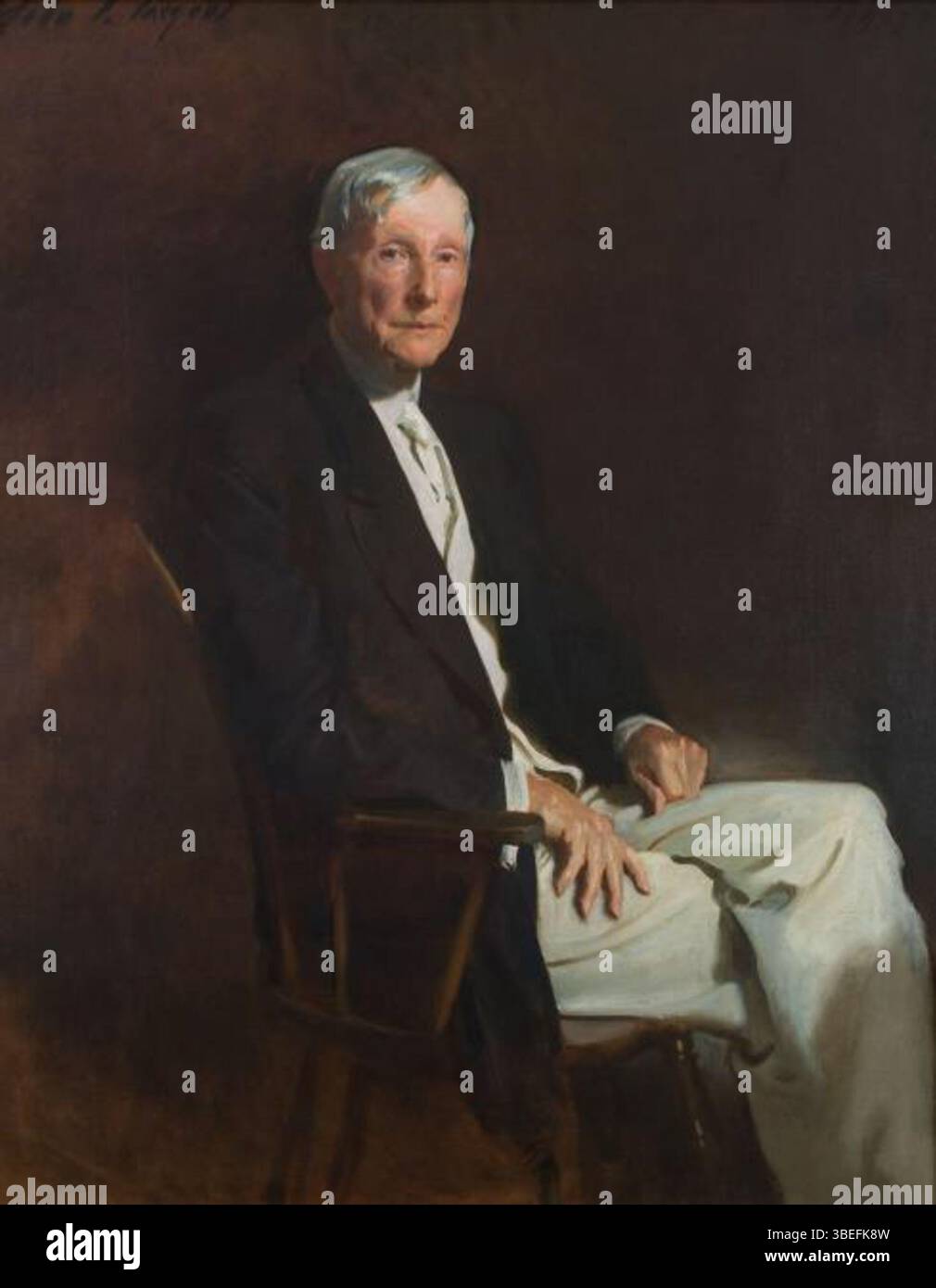 John Singer Sargent’s portrait of John D. Rockefeller, painted in 1917 ...