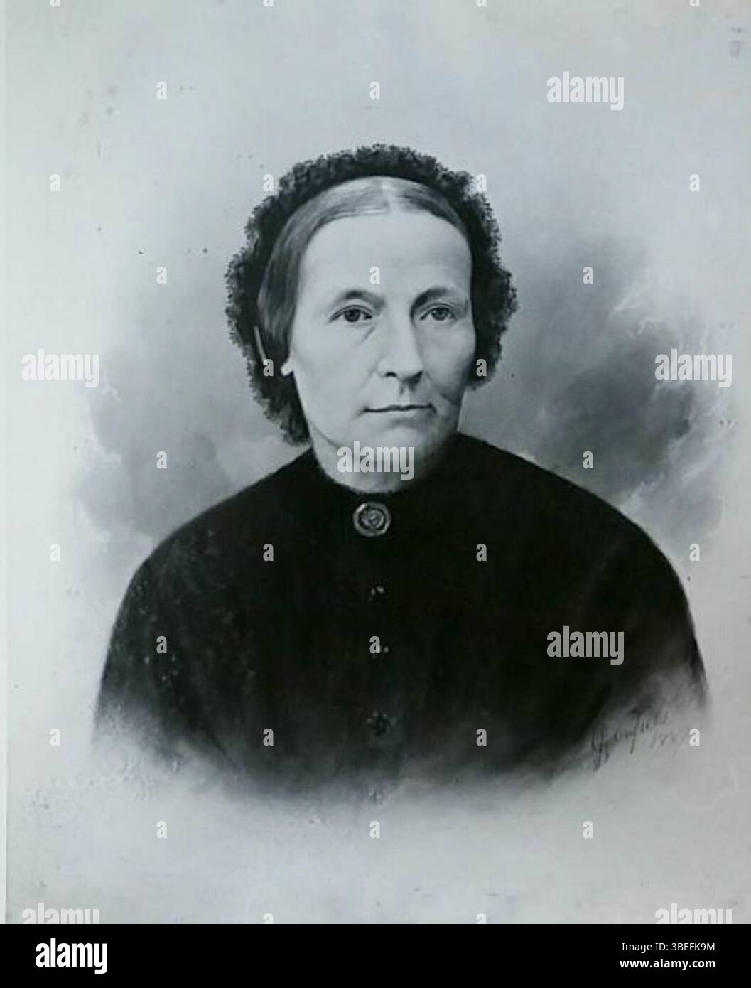 This portrait, created by Gilbert Canfield in 1887, features Mrs ...