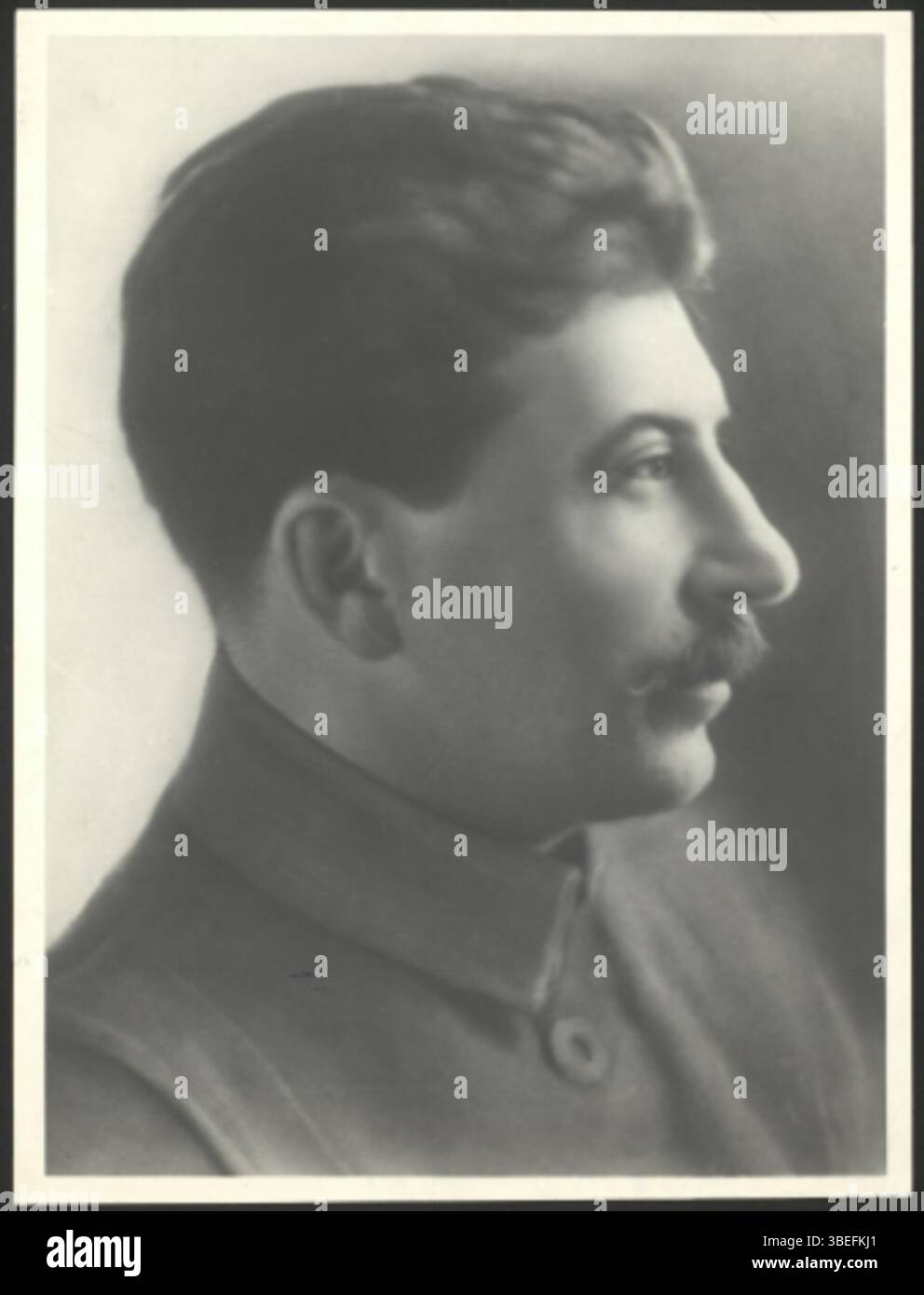 This image portrays Joseph Stalin in 1917, during his early rise in ...