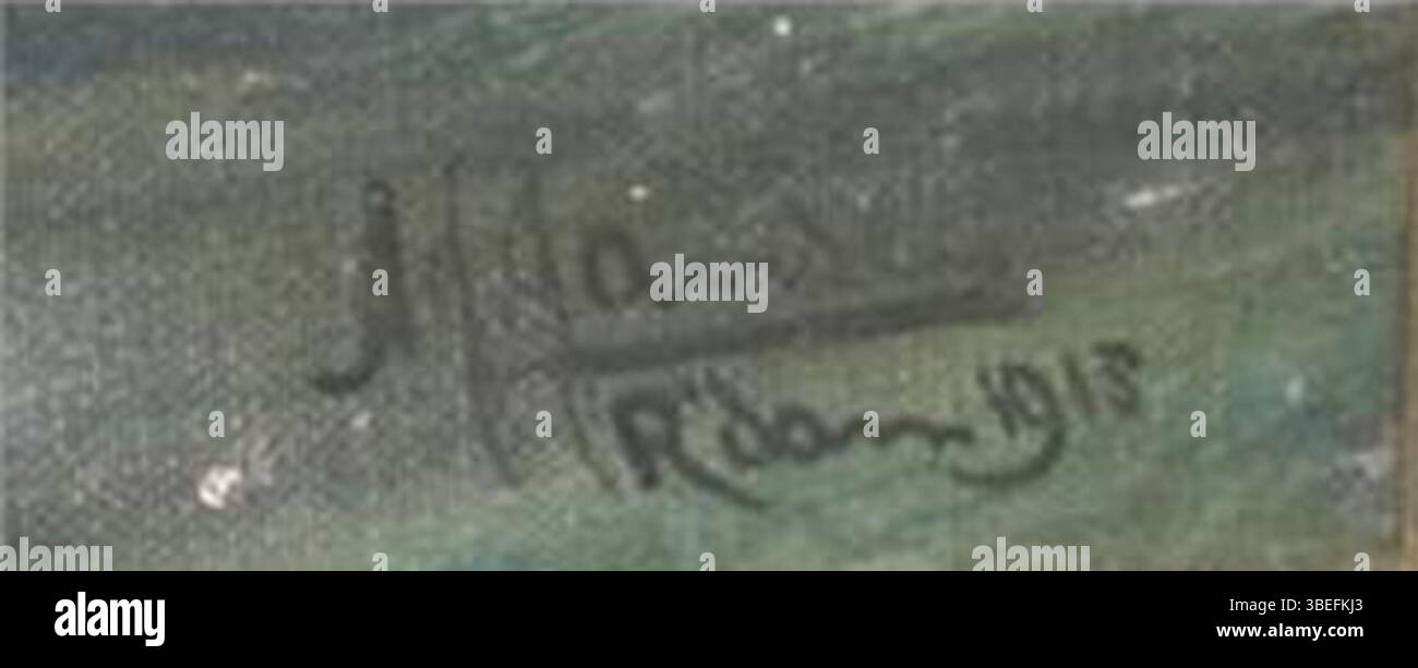 This 1918 signature from artist Harry J. Jansen, signed as 'A. J ...