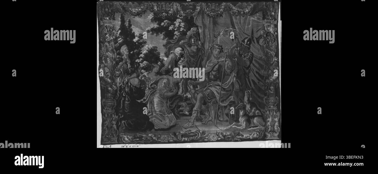 This Flemish tapestry depicts Augustus ascending to power after Caesar ...