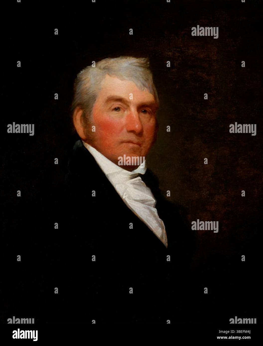 This oil painting, attributed to Gilbert Stuart, depicts Russell Sturgis (1750-1826). Created ...
