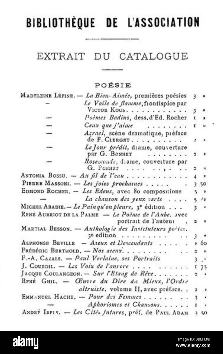 Association clerget hi-res stock photography and images - Alamy