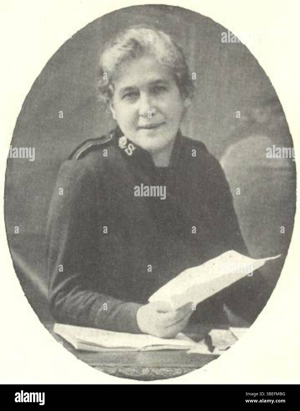 This photograph from before 1933 shows Blanche Peyron in Salvation Army ...