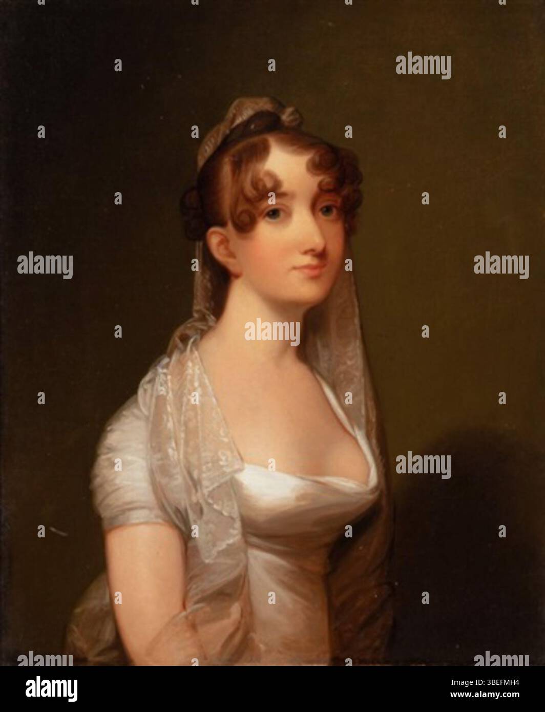 This early 19th-century portrait by Jane Stuart, daughter of Gilbert Stuart, depicts Mrs ...