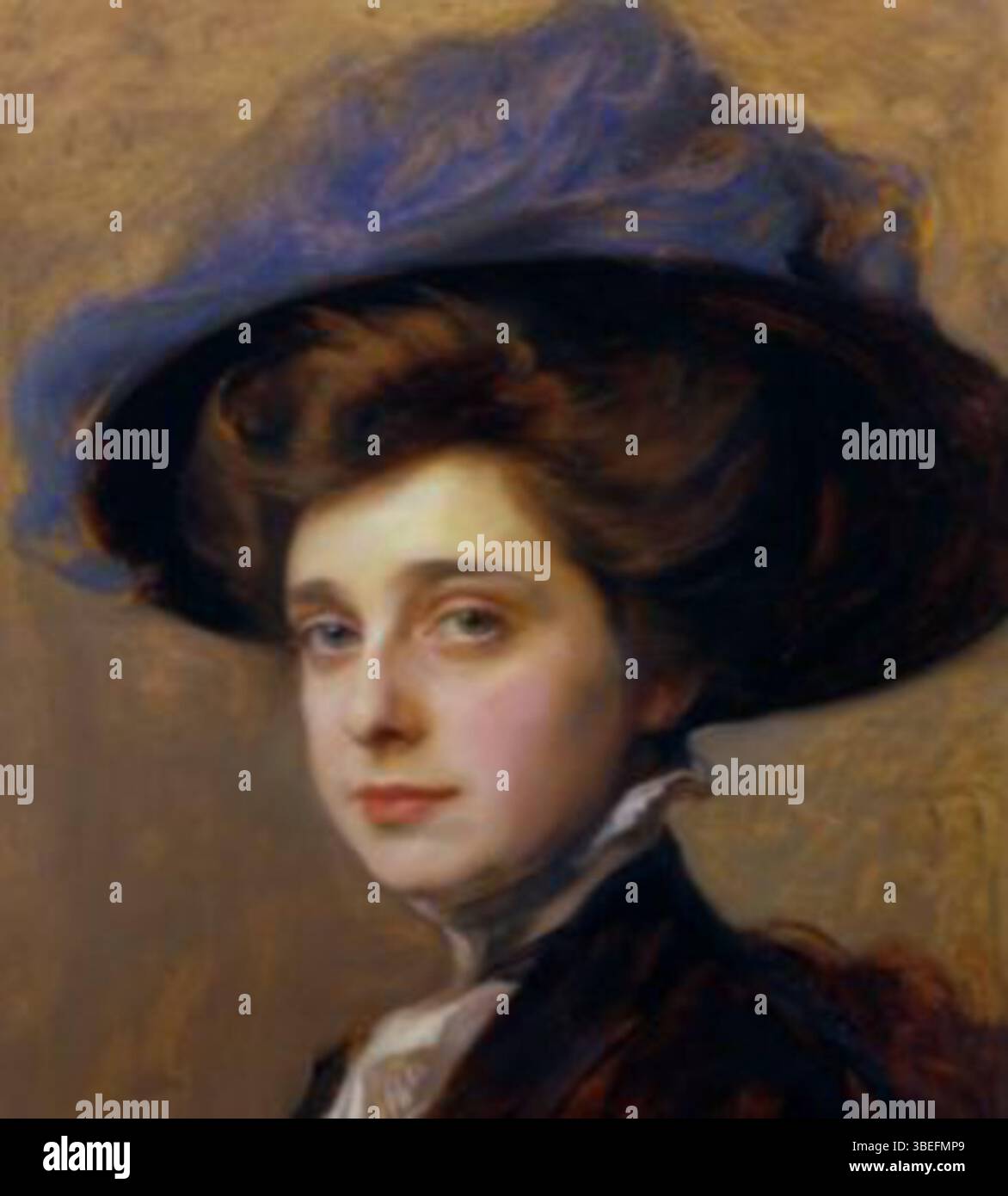 This oil portrait, painted by P. A. de Laszlo in 1907, depicts ...