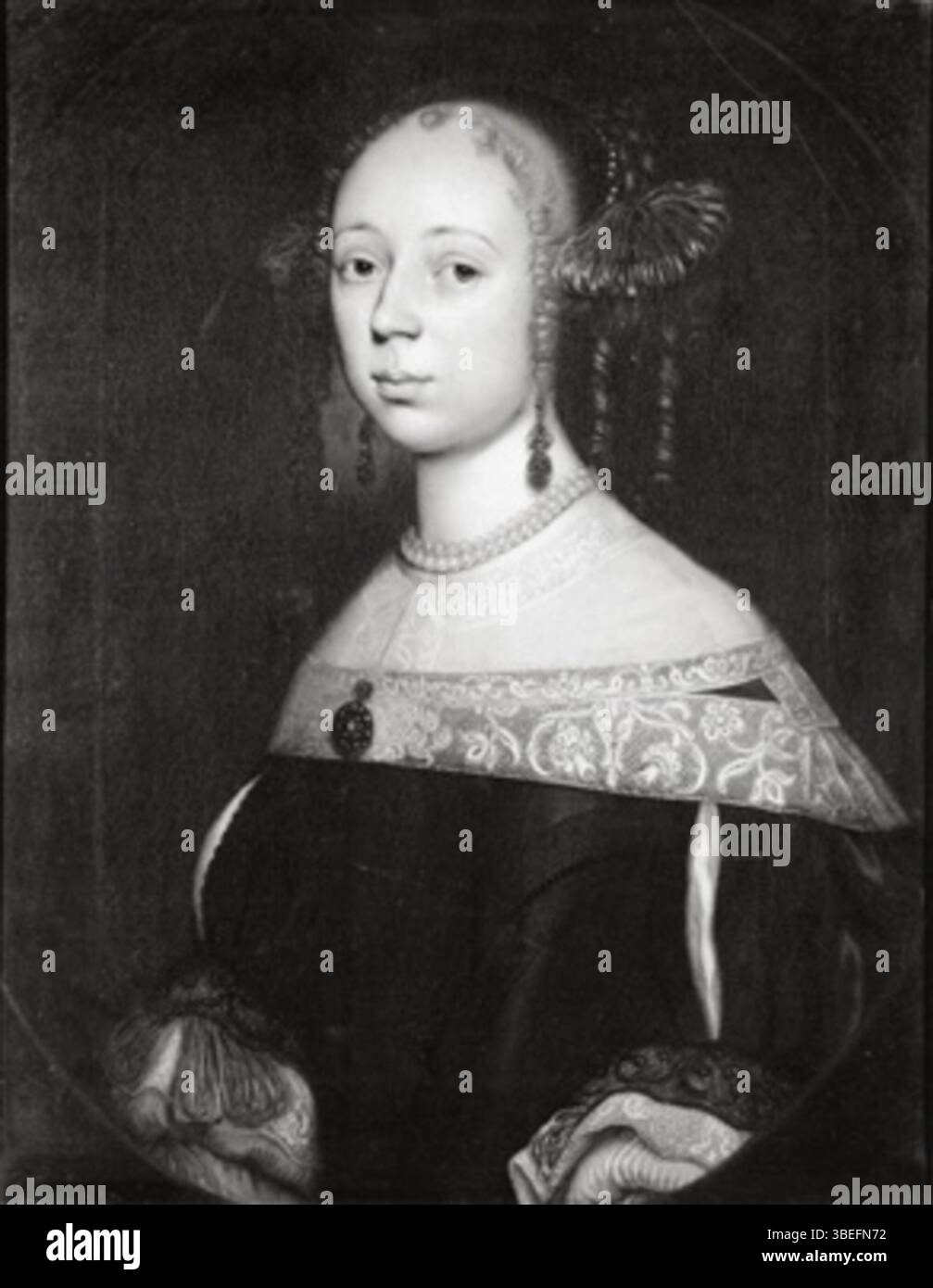 Oil portrait of Johanna de Wildt, painted circa 1664 by an anonymous ...