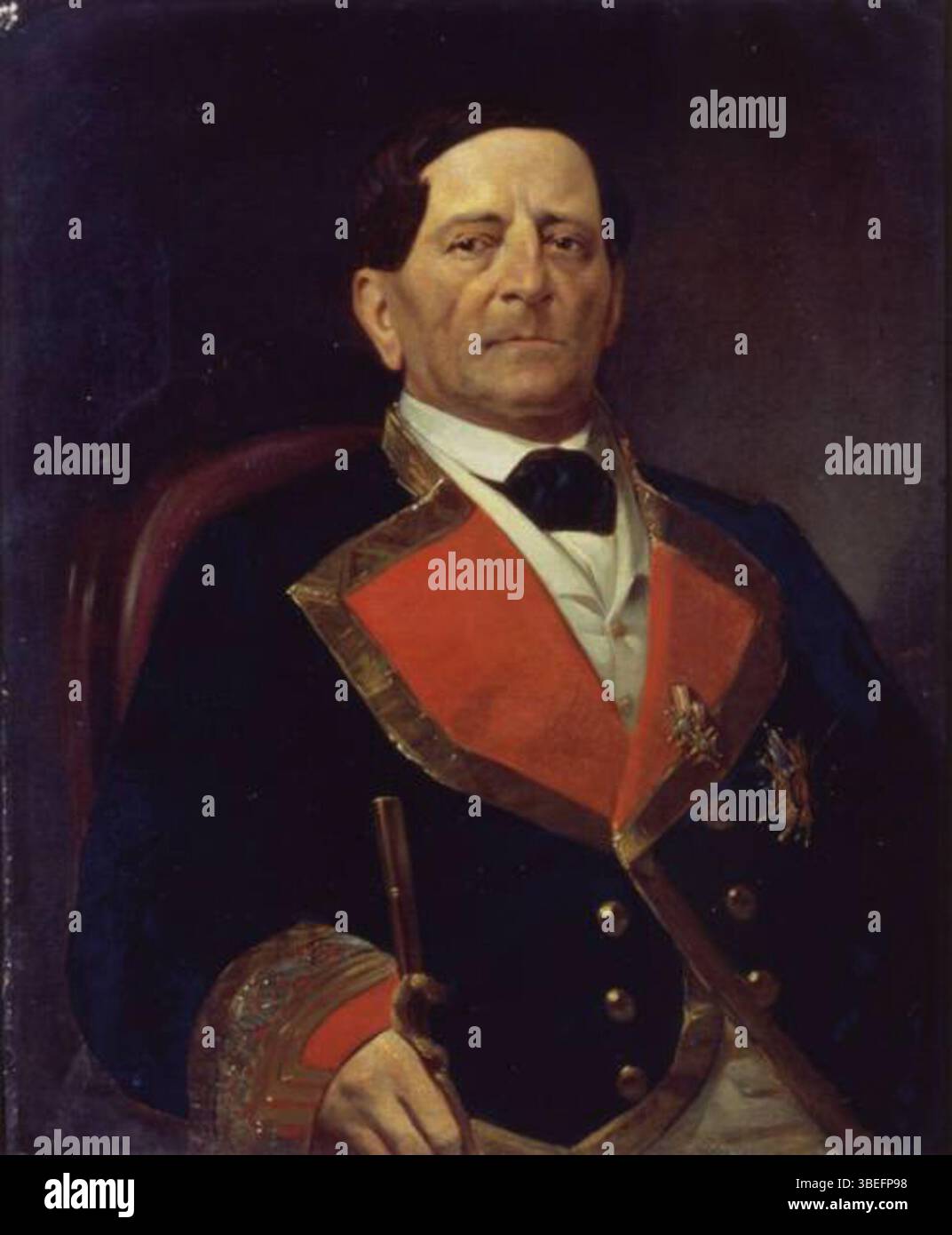 This circa 1858 painting of Antonio Lopez de Santa Anna, the Mexican ...