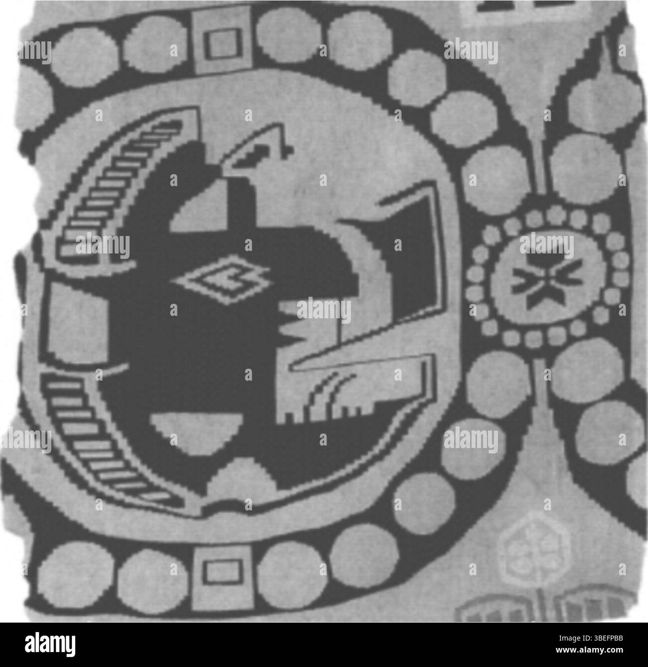 This Sichuan brocade, dating from 618-907, features a boar head ...