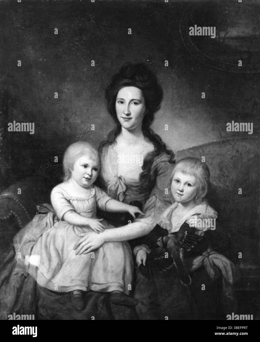 This 1789 oil painting by Charles Willson Peale depicts Mary Gibson ...