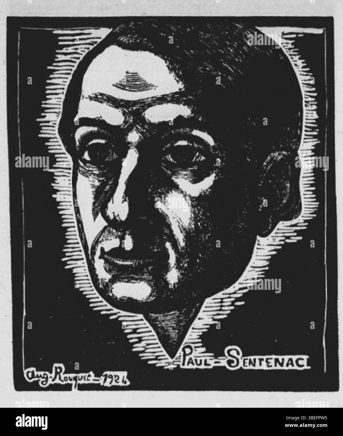 This 1924 woodcut portrait of Paul Sentenac was created by Auguste ...