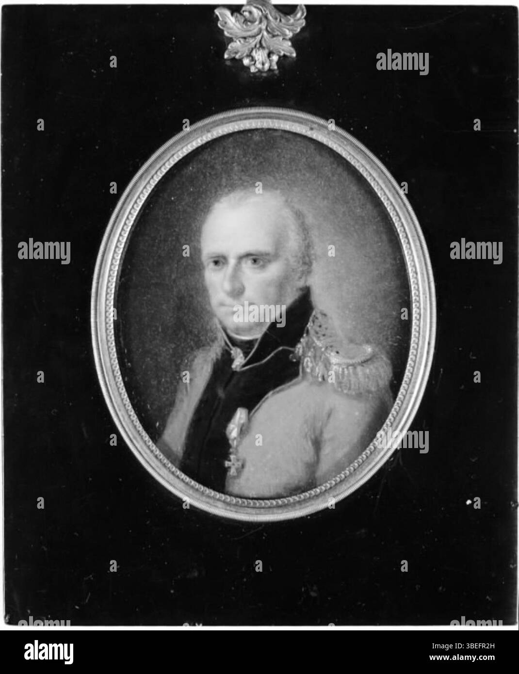 Portrait of Stadshauptmand A. Hallander by Hans Hansen, featuring the ...