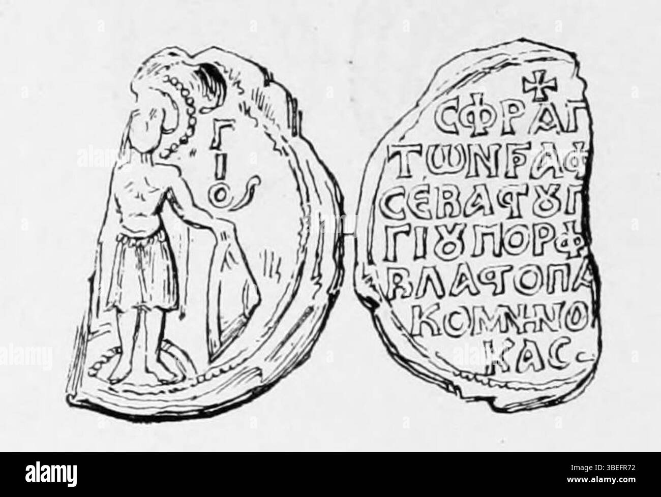 This Byzantine seal from the 12th century features Saint George on its ...