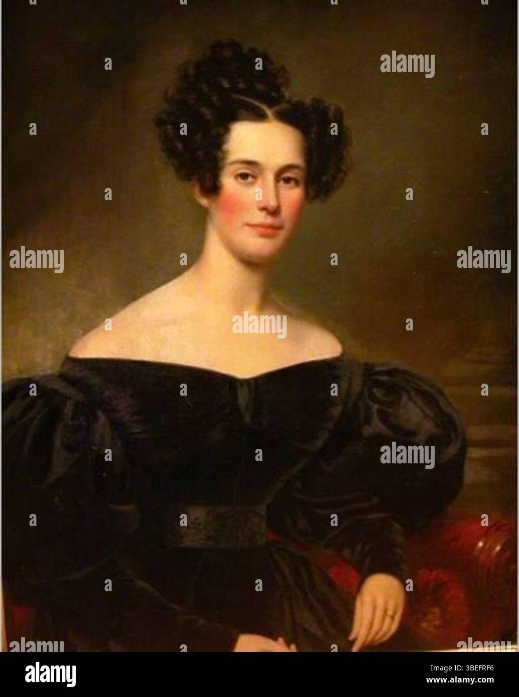 This portrait, created between 1830 and 1835, depicts Mrs. Edward ...