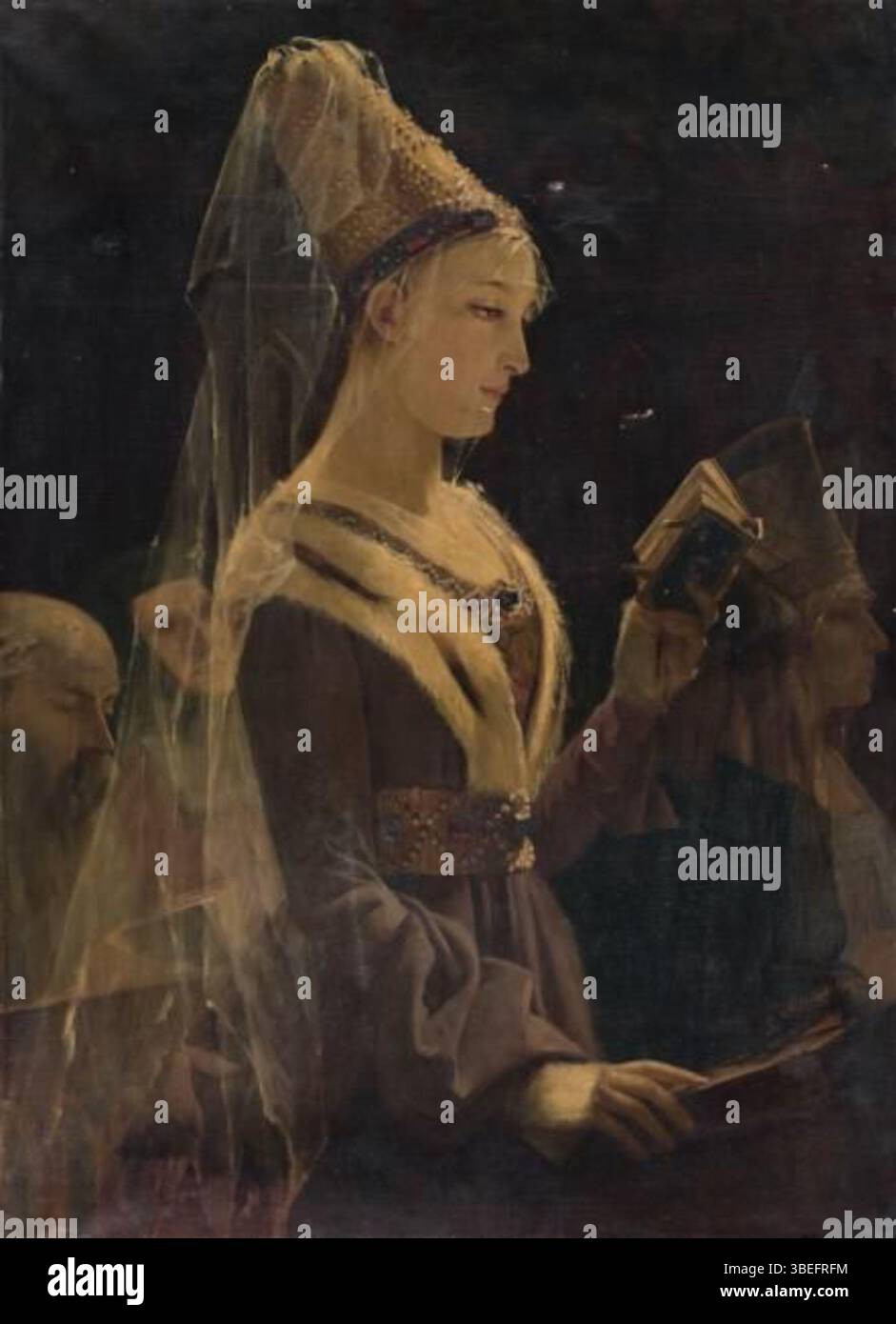 Jean-Jacques Scherrer’s 1889 painting, *Isabeau de Bavière en prière ...