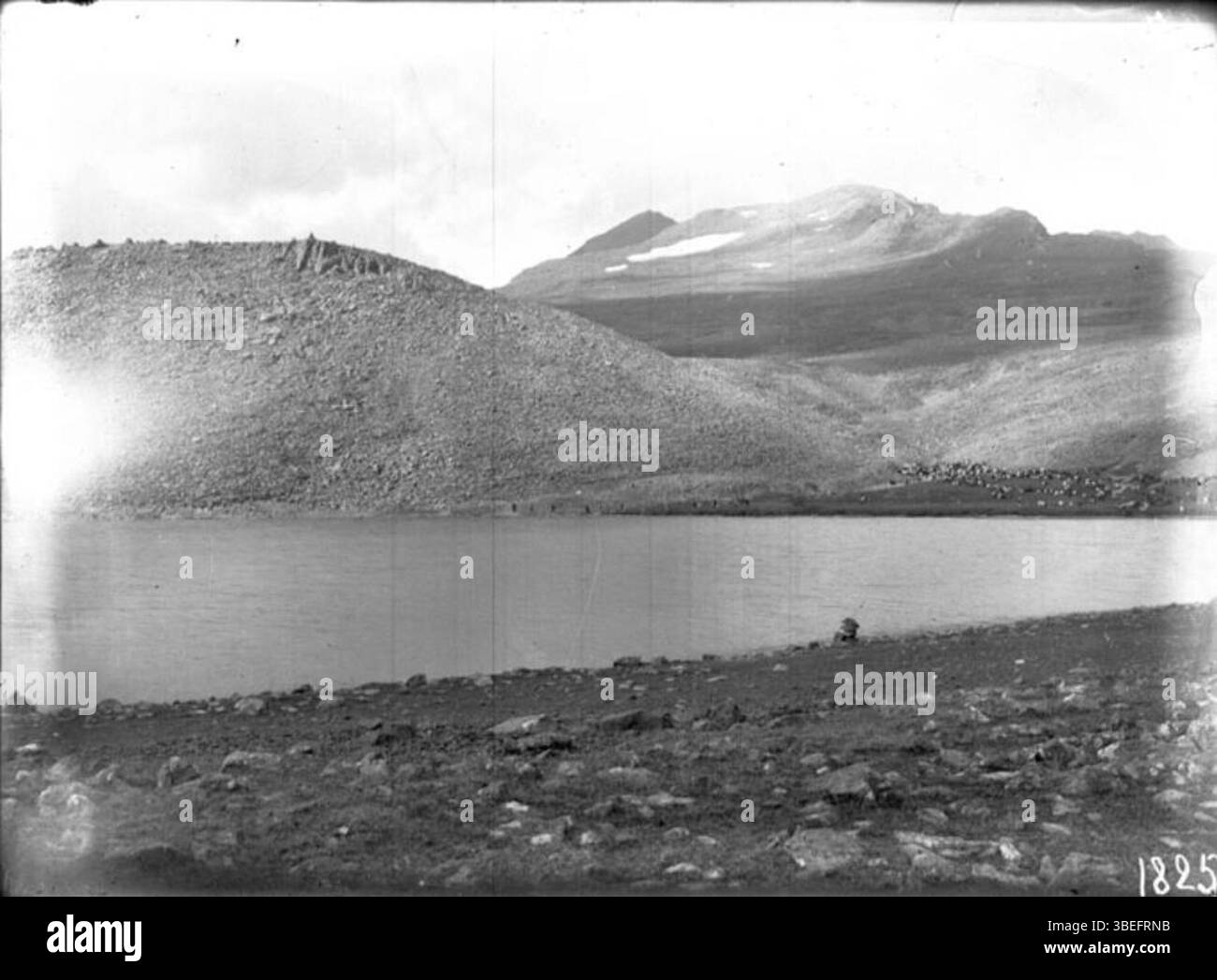 Lake Kari located on the southern peak of Mount Aragats, photographed ...