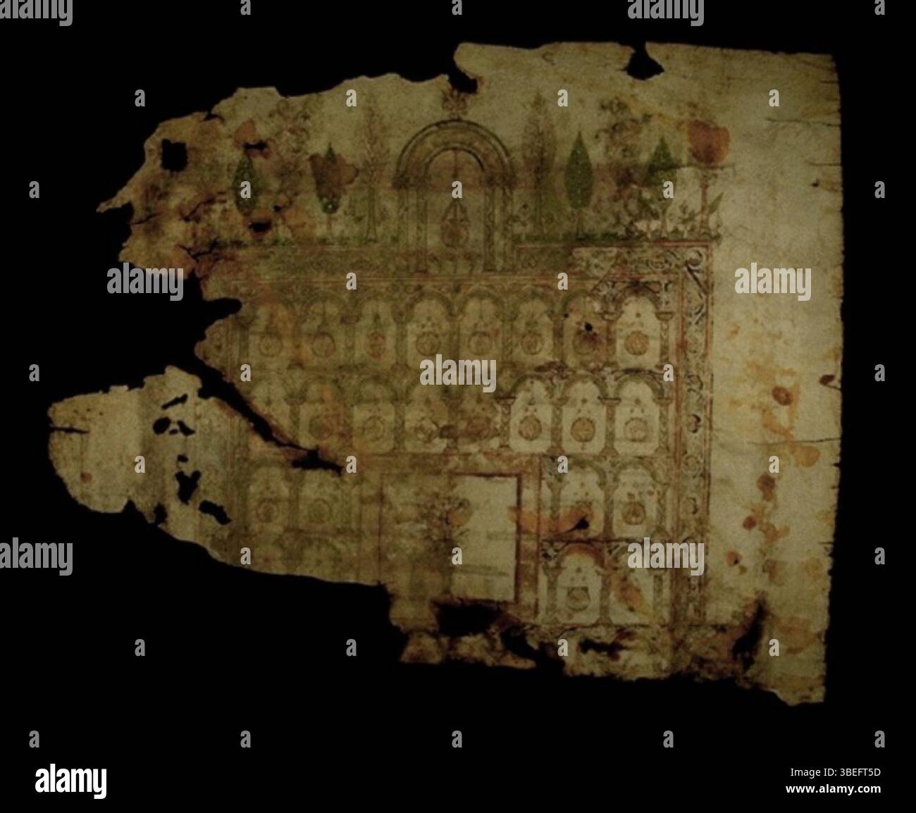 This early *Umayyad Mushaf* from 657 to 690 CE features an illustration ...