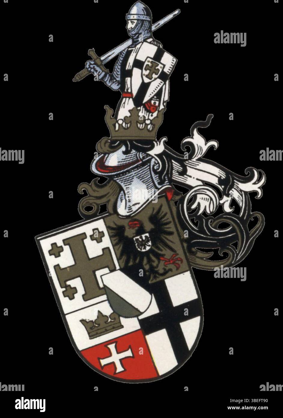 The coat of arms of the Königsberger Wingolf, as featured in ...