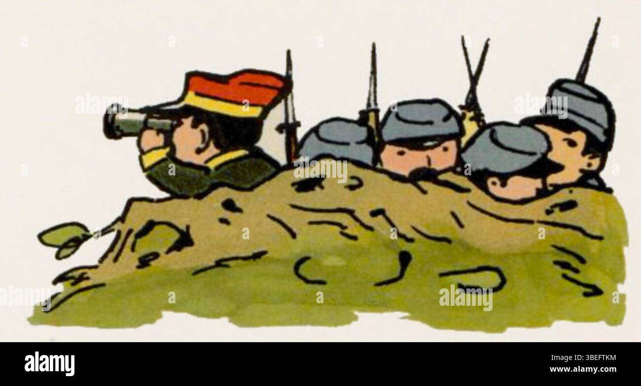 This image, from Herbert Rikli's 1915 'Kriegs-Bilderbuch', illustrates ...